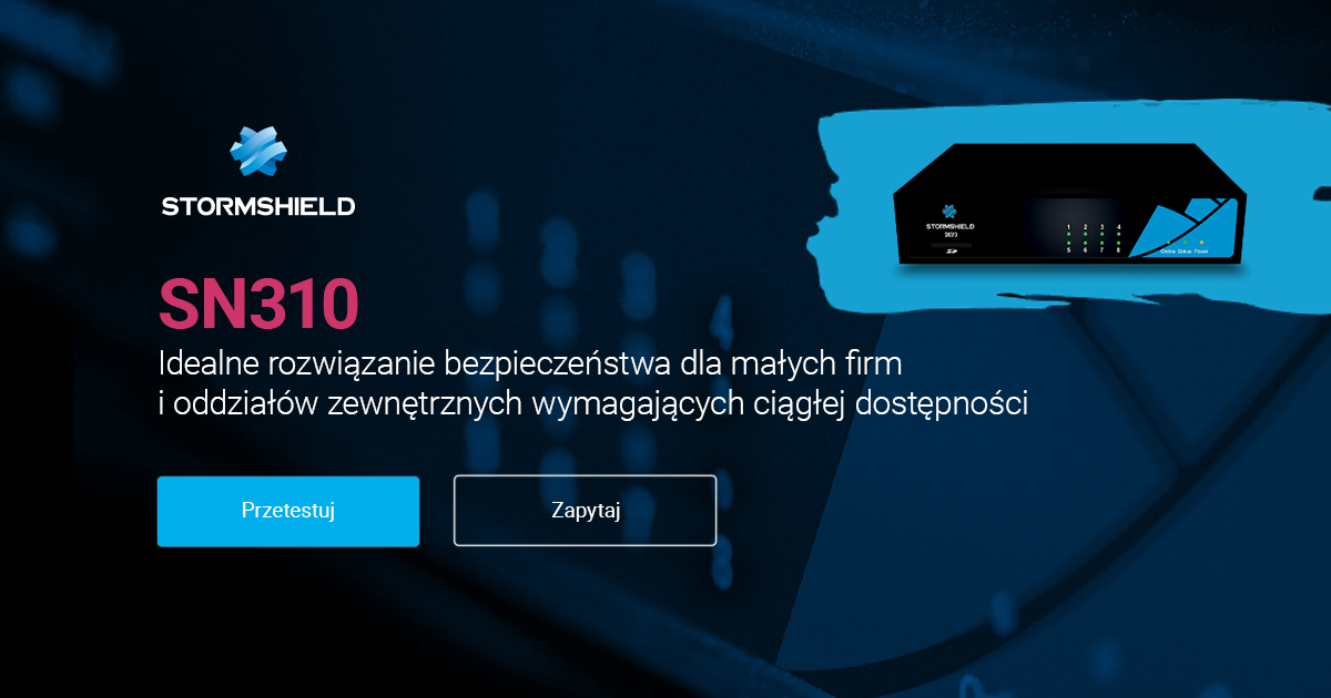 SN310 - UTM dla sieci o ciągłej dostępności | Stormshield